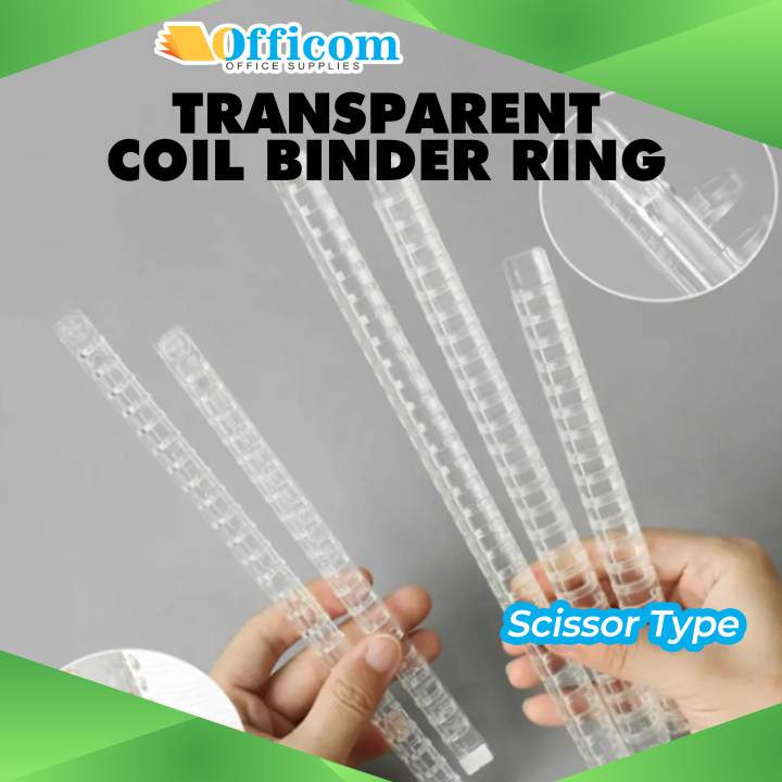Officom A4/A5/B5 Transparent Coil Binder Ring Push-Pull/Scissor Type ...