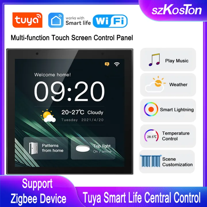 Tuya Smart Home Multi-Functional Touch Screen Control Panel Smart Scenes Central Remote Control ...