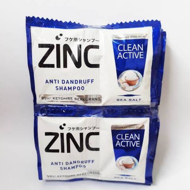 sachet shampo zinc clean active 10ml 1 renteng isi 12 sachet | Lazada ...