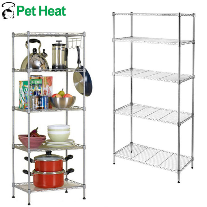 Ready Stock~ PetHeat 5 Tiers Full Steel Multipurpose Rack Adjustable 5 ...