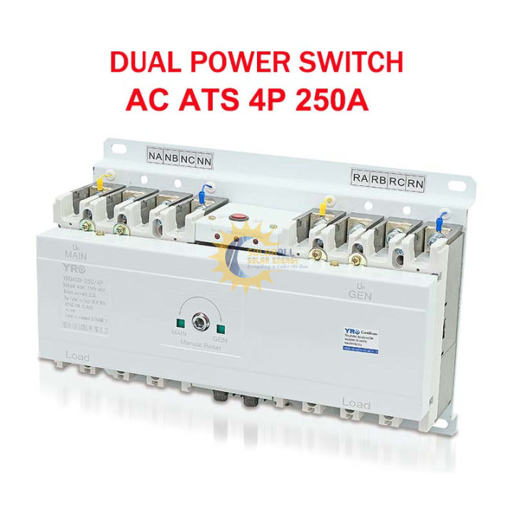 ATS 4P 250A Dual Power Automatic Transfer Switch AC ATS 4P 250A Auto ...