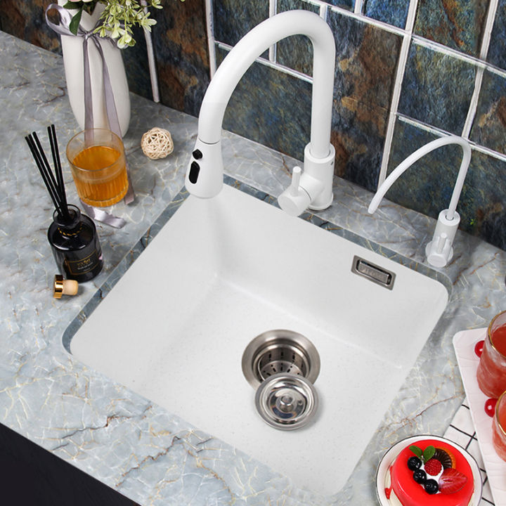 Fapaisi quartz stone sink single-trough kitchen basin under the counter ...