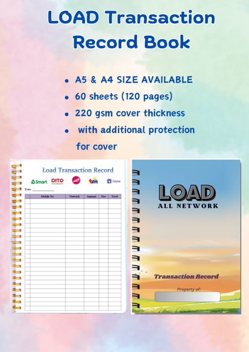 Load All Network Transaction Record Notebook 60 SHEETS | Lazada PH