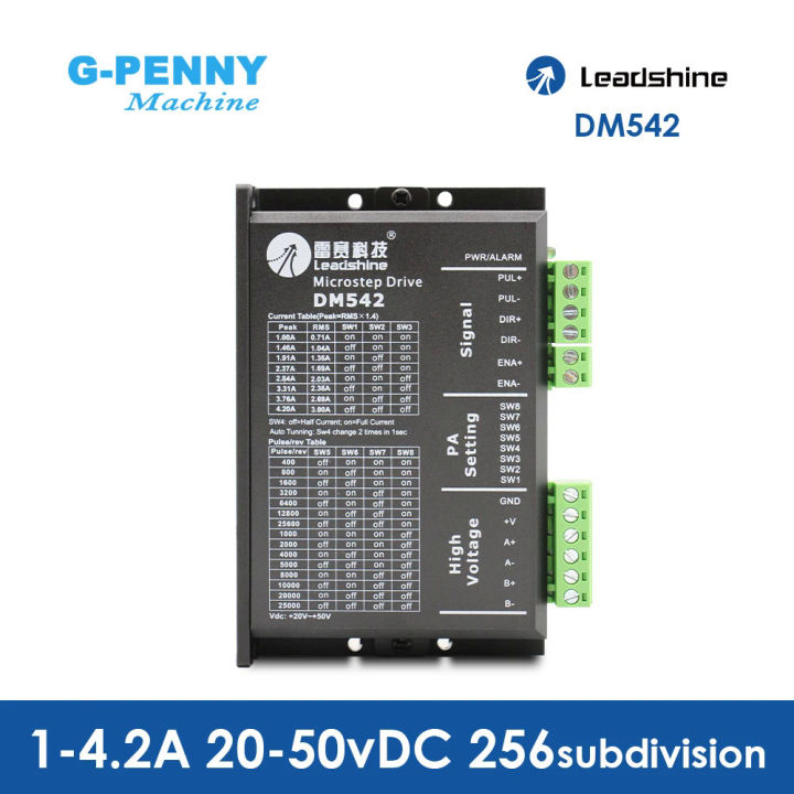 Original Leadshine DM542 CNC NEMA23 NEMA34 Stepper motor driver 4.2A 256 Subdivision Stepping ...