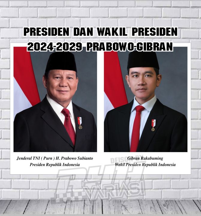 Poster Presiden & Wakil Presiden 2024-2029 ukuran kalender | Lazada Indonesia