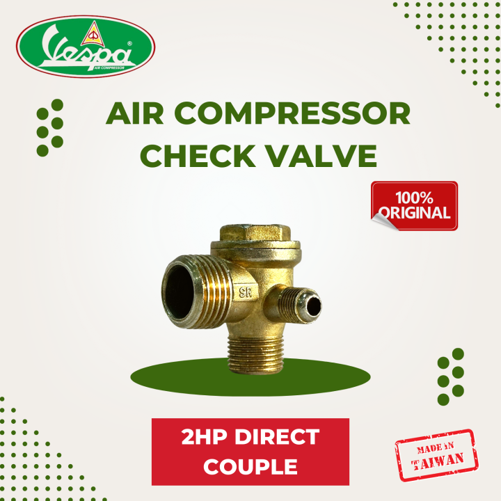 Vespa Air Compressor Check Valve for 2Hp Direct Couple, 1/4Hp | 1/2Hp ...