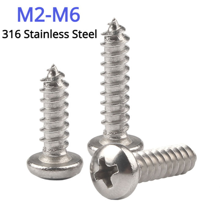 316 Stainless Steel Round Head Self Tapping Cross Ccrew Anti Theft Pan ...