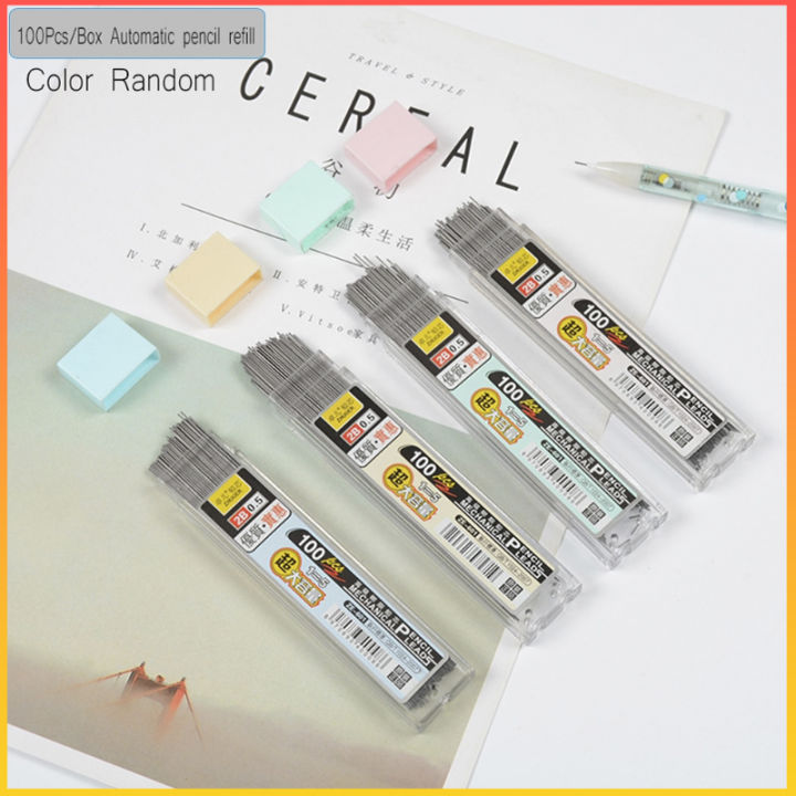 100Pcs/Box 0.5/0.7mm Mechanical Pencil Replace Lead Pencil Refill ...