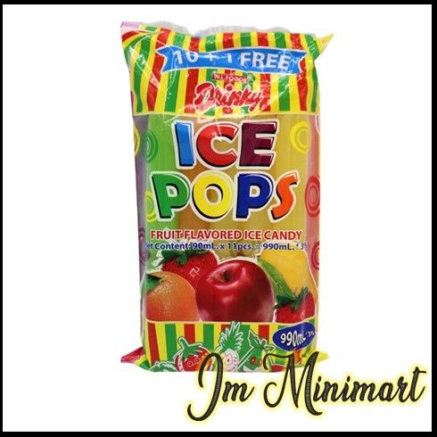 JM FG-0333 | JM Foods | Drinky Ice Pop Fruit Flavored Ice Candy 10+1 ...