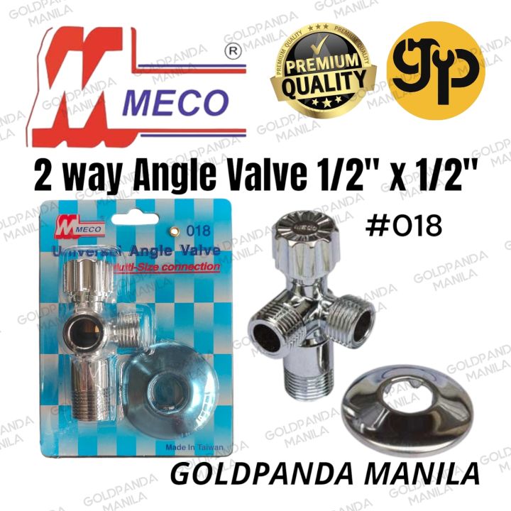 Meco 2 Way Angle Valve, #18, Lavatory, Water Closet Valve, Toilet Hose ...