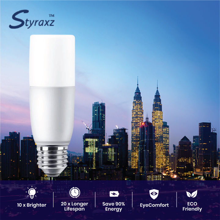 Styraxz, LED Stick Bulb 7W 12W 18W 23W E27 Screw Type Daylight / Warm ...
