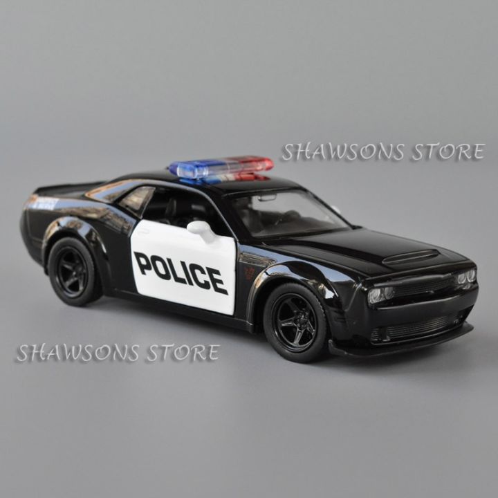 1:36 Diecast Car Model Toy Dodge Challenger SRT Demon Police Patrol ...