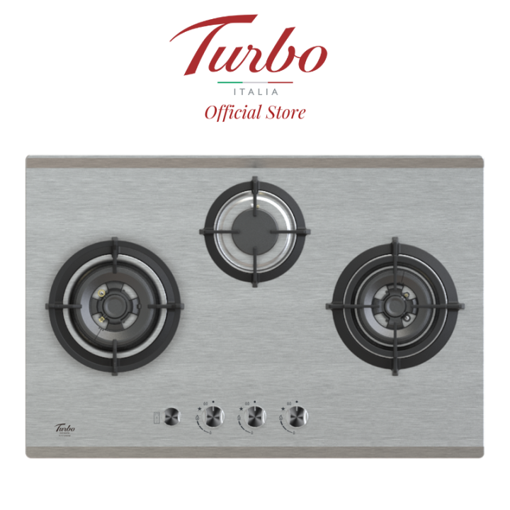 Turbo Italia - Turbo Incanto T773SSV 77cm 3 Burners Stainless Steel Built-In Hob | Lazada Singapore