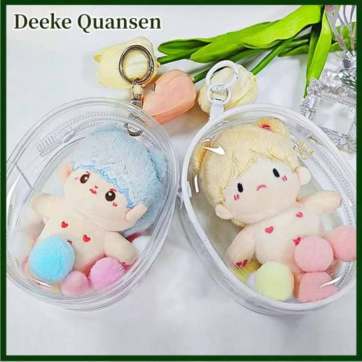 Deeke 10cm búp bê sang trọng ra túi PVC Bông trong suốt búp bê hiển thị ...