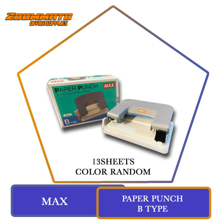 MAX PAPER PUNCH B TYPE / PENEBUK LUBANG KERTAS JENIS B | Lazada