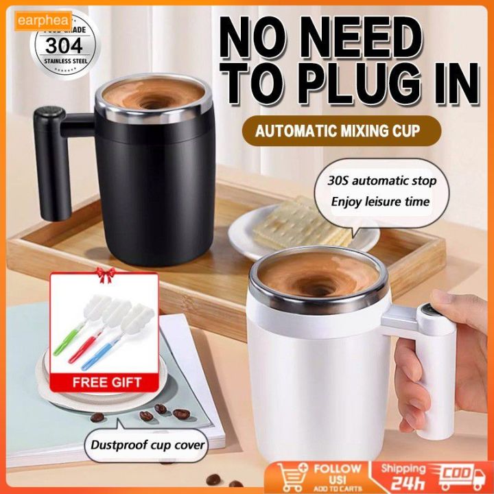 【Free Brush】380ml Self Stirring Mug Rechargeable Auto Magnetic Coffee ...
