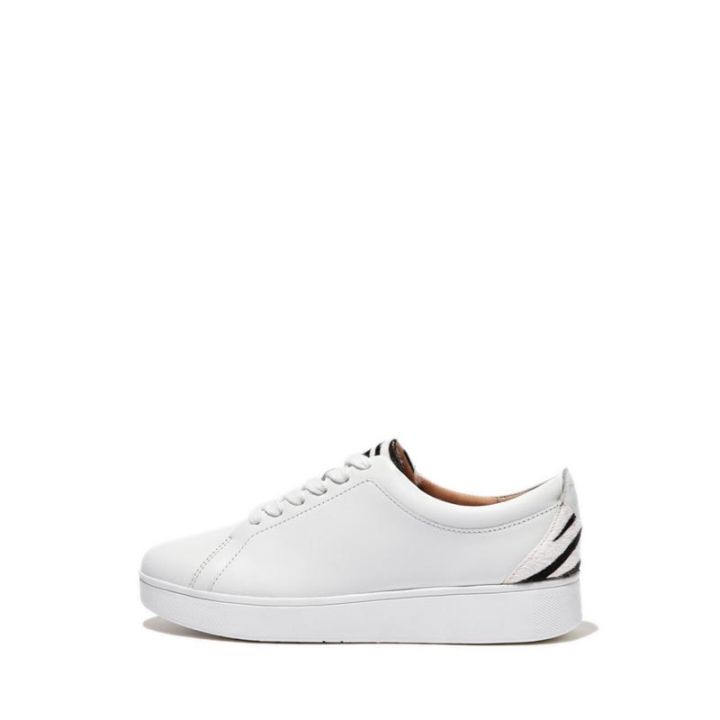 FITFLOP RALLY ZEBRA-BACK LEATHER WOMEN'S SNEAKERS- Urban White/Zebra ...
