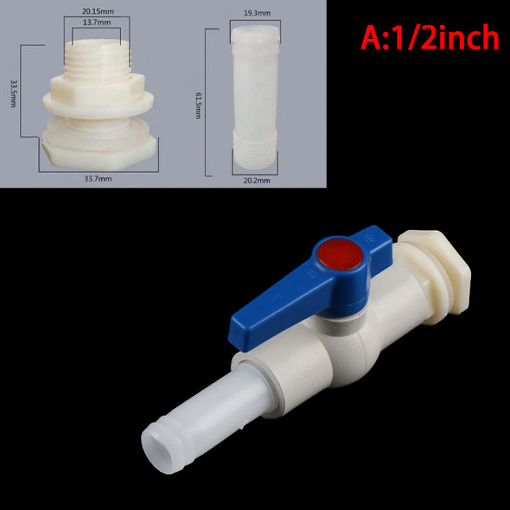 Ministar 1/2" 3/4" 1" tank Joints aquarium outlet bucket connector ...
