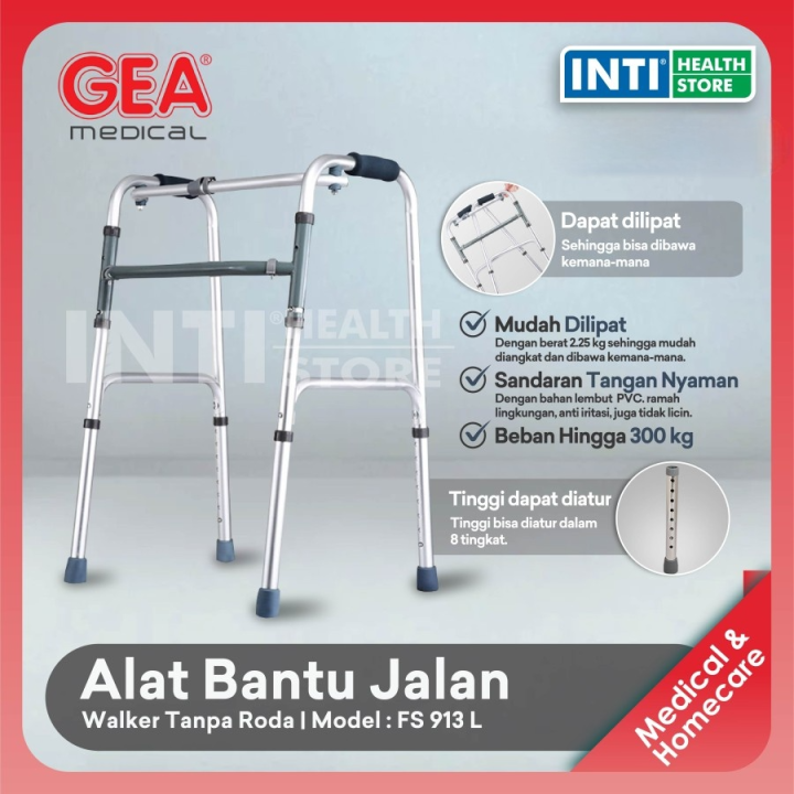 GEA | Walker FS 913 L | Alat Bantu Jalan | Walker Tanpa Roda | Lazada ...