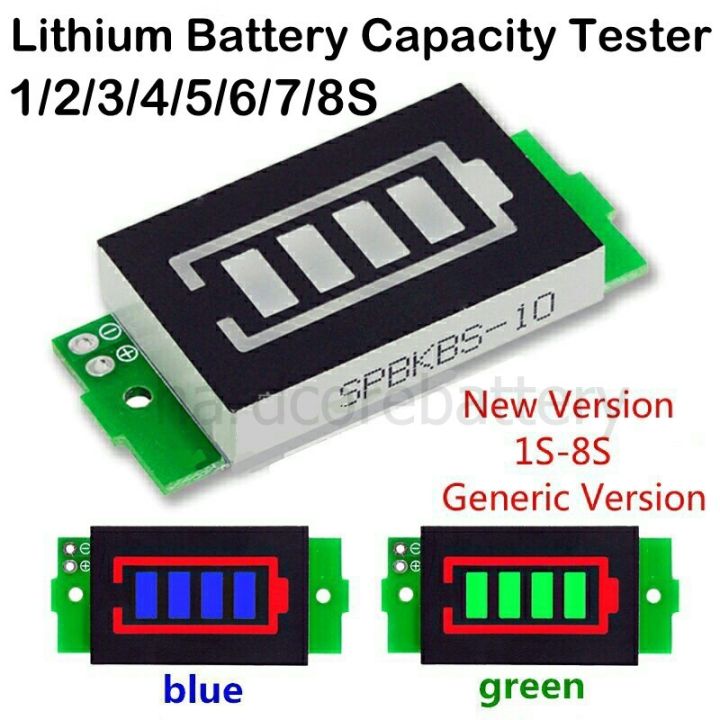 Lithium Battery Capacity Indicator Module Blue Display Electric Vehicle ...
