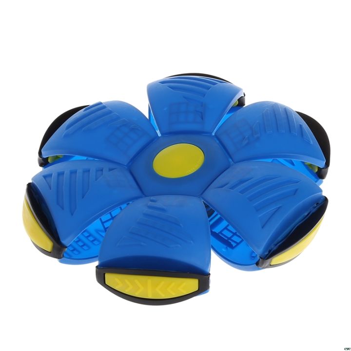 Flying UFO Flat Throw Disc Ball With LED Light Toy Kid Outdoor Garden ...