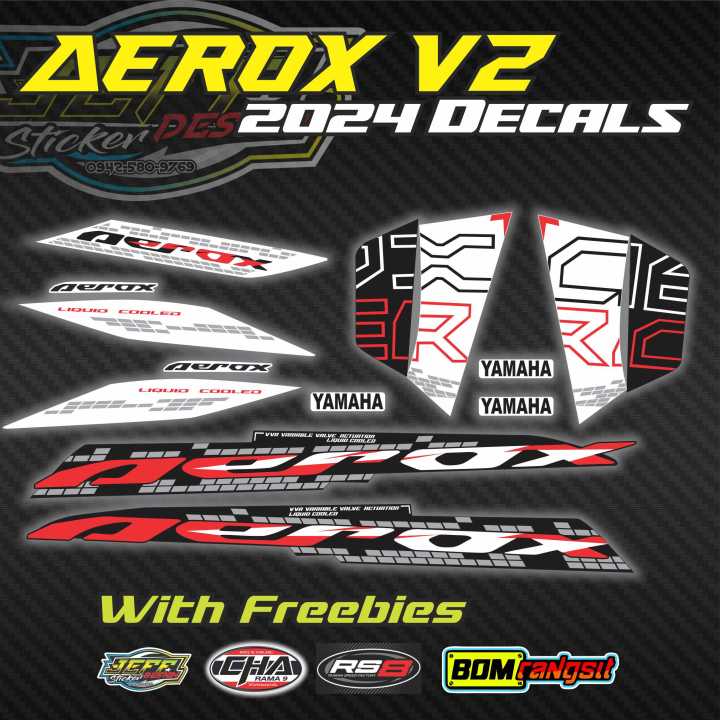 AEROX V2 STICKER,AEROX INDONESIAN STICKER ,AEROX 2024 STICKER DECALS ...