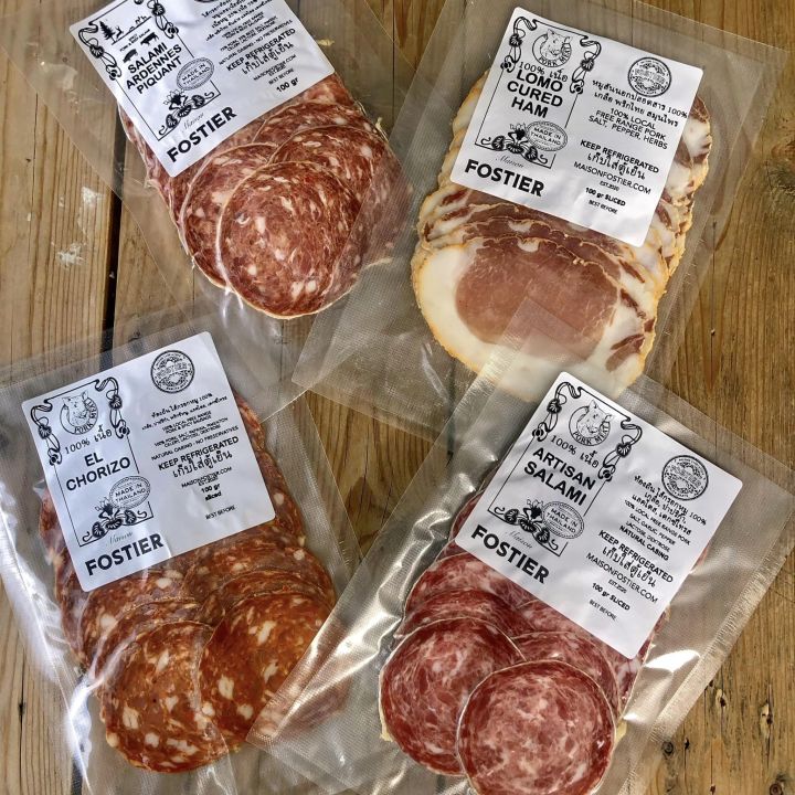 SLICED assorted salami, dry meats, salami, coppa, lomo, ham, chorizo ...