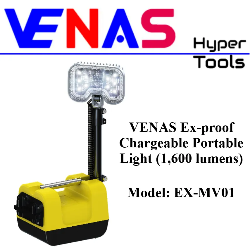 VENAS Ex-proof Chargeable Portable Light (1,600 lumens) (Model: EX-MV01 ...