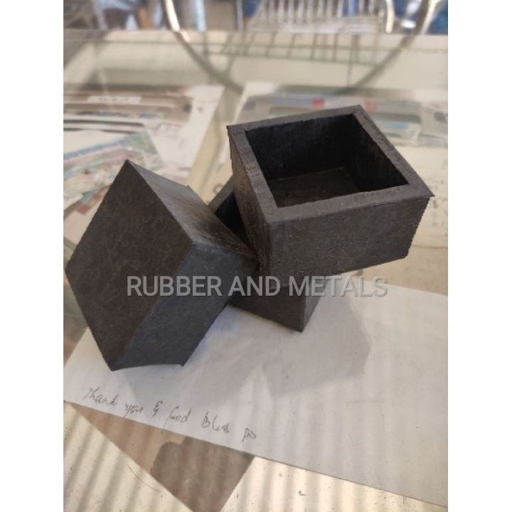 HEAVY DUTY 2x2 INCHES (5CM) Square Rubber Footing Goma (4pcs/8pcs/12 ...