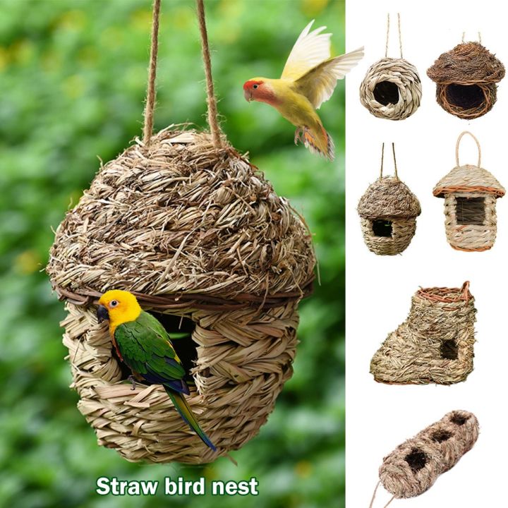 Natural Environmentally Friendly Birds Nest Straw Cages Roosting Small ...