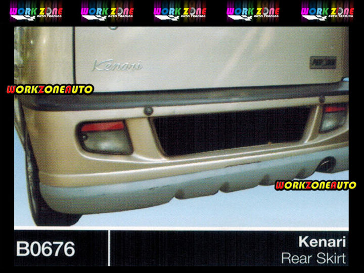 B0676 Perodua Kenari Fiber Rear Skirt Body kit Bodykit | Lazada