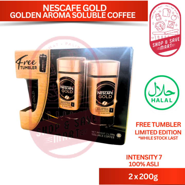Nescafe Gold Rich Aroma & Smooth Taste Soluble Coffee (2 x 200g) - Free ...