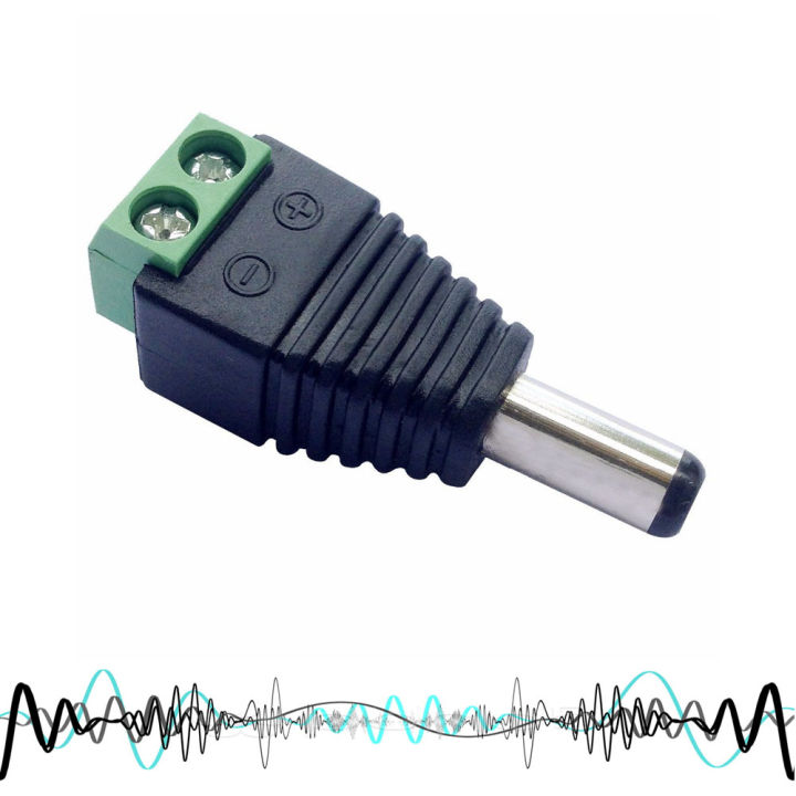 12V DC Male Power Balun Plug Connector for CCTV Camera Male DC Plug BNC ...