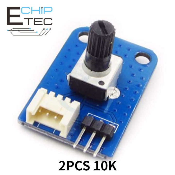 2PCS 10K Rotary Potentiometer Analog Knob Potentiometer Module 3p/4p Two Interface Modules ...