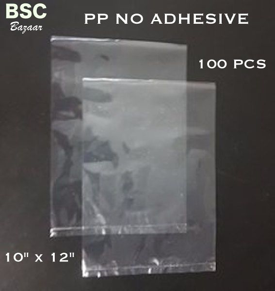 PP Plastic Bag Transparent (No Adhesive) 100PCS SET 10 inches x 12 ...