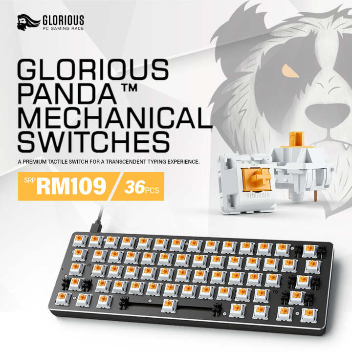 # GLORIOUS PANDA MECHANICAL SWITCHES - 36 Switches Per Pack / Lubed ...