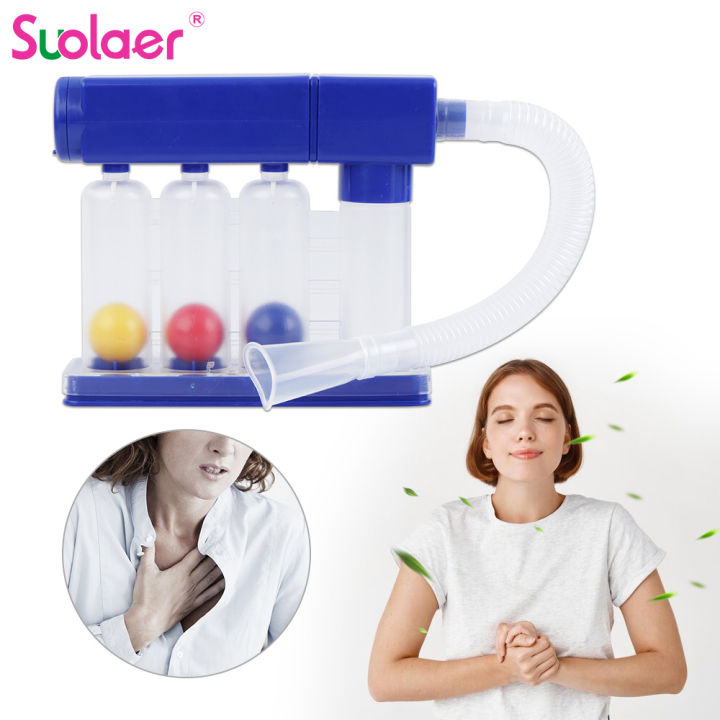 Suolaer 3 Balls Breathing Trainer Device 300-1600CC Breathing Trainer ...