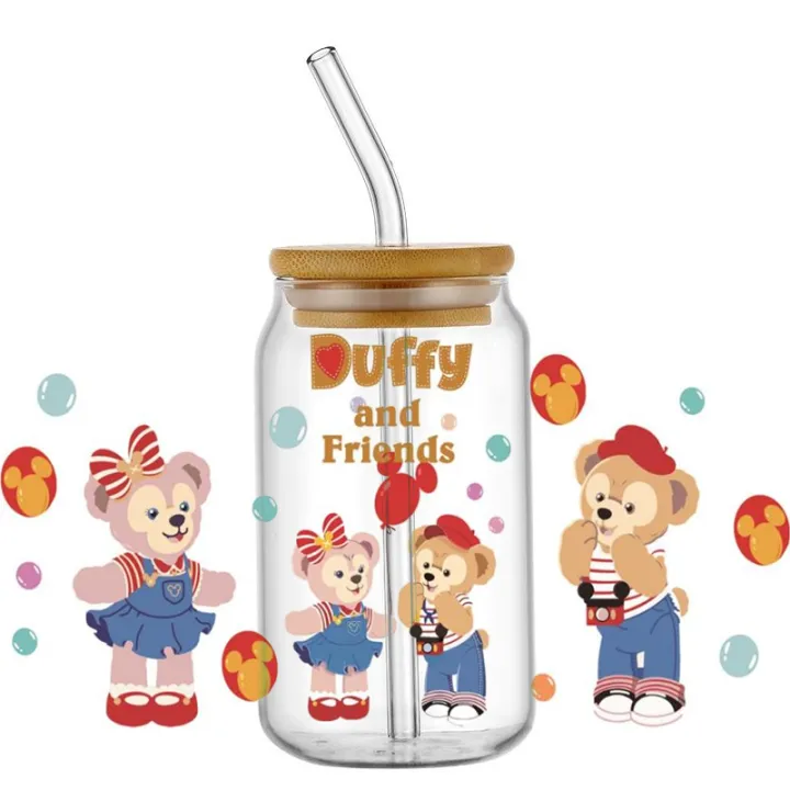 Duffy And Friends Cartoon UV DTF Cup Wraps Transfer Stickers Waterproof ...