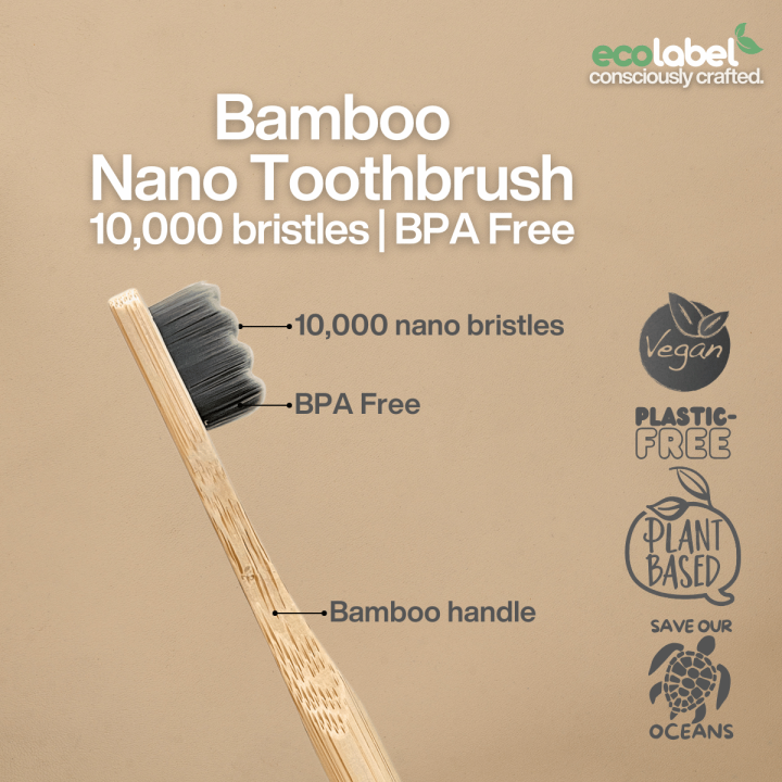 Eco-friendly Soft Nano Bamboo Toothbrush Japan Technology Bristles ...