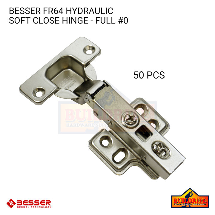 BESSER FR64 Hydraulic Buffer Hinge Snap-on Full Overlay #0 4 Hole - 50 ...