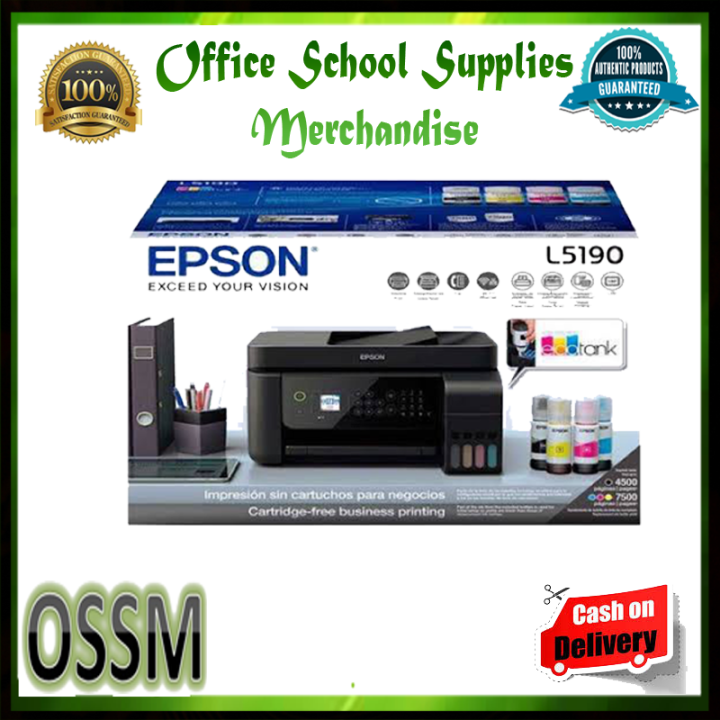 EPSON ECOTANK L5190 4IN1 PRINT, COPY, SCAN AND BORDERLESS PHOTO ...