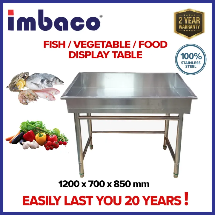 Imbaco Stainless Steel Fish Vegetable Food Display Table | Fully ...