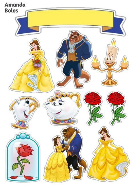 Topper cake ultah custom nama karakter princess belle | Lazada Indonesia