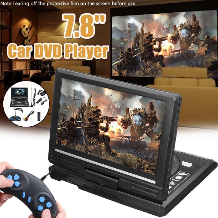Portable DVD Player Home Car VCD CD Player MP3 TV Portatil Cable Rotate ...