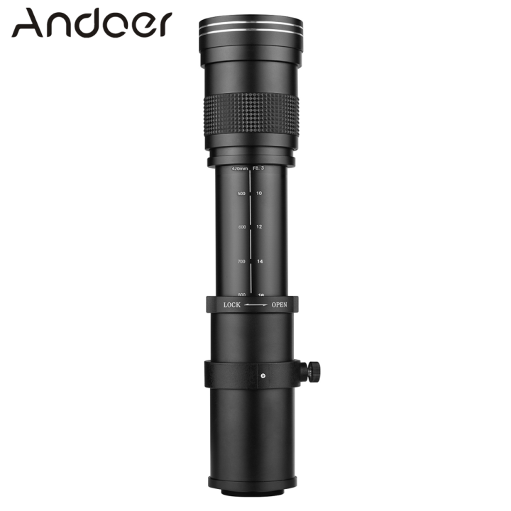 Andoer Camera MF Super Telephoto Zoom Lens F/8.3-16 420-800mm T Mount ...