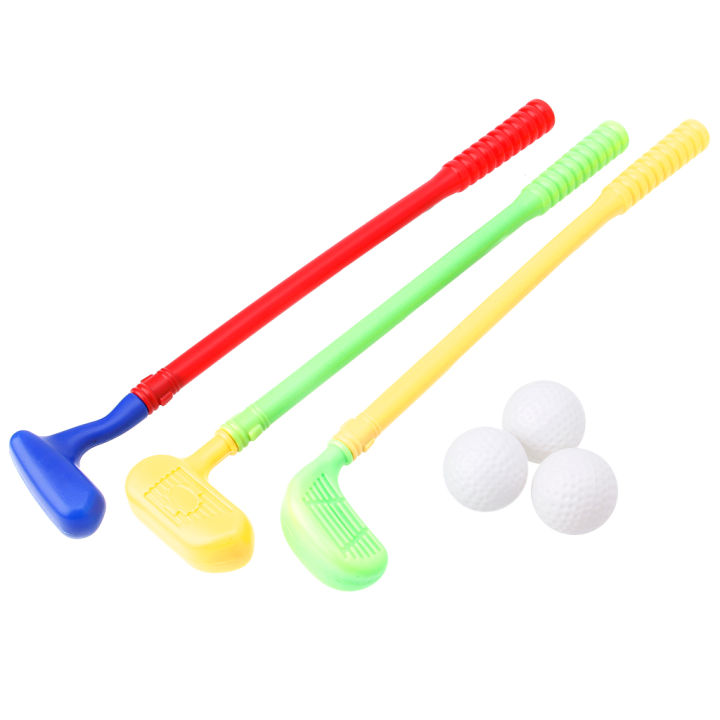 Realistic Mini Golf Model Set Kids Toy Golf Club Ball Funny Indoor ...