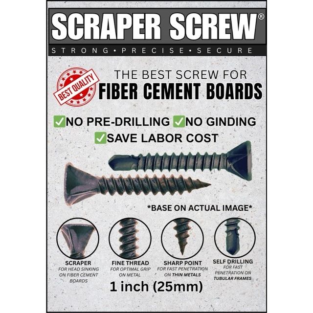 SCRAPER SCREW /HARDIEFLEX SCREW / FICEM SCREW (DIYers Pack) # | Lazada PH