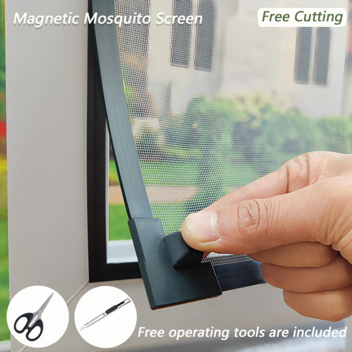 【SG】Magnetic Window Mosquito Screen Net Self-installation Household ...