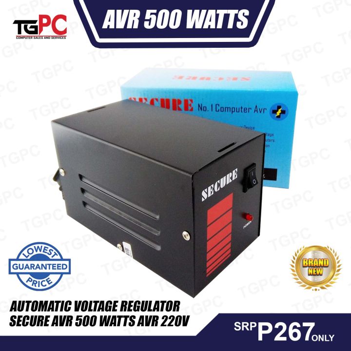 SECURE AVR 500 Watts AVR (automatic voltage regulator) 220v | Lazada PH