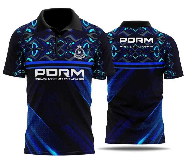 MALAYSIA PDRM SPECIAL EDITION - TEGAS ADIL BERHEMAH 3D ALL PRINT POLO ...